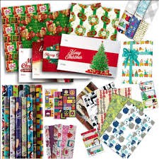 Coated Gift Wrapper Happy Birthday Floral Abstract wedding christening ...