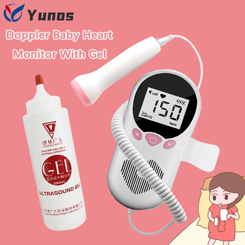 Yunos Fetal Doppler Baby Heart Monitor Device Medical LCD Screen Heart ...