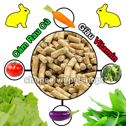 1kg Nutritious Vegetable Rabbit Bran for Guinea Pig Rabbits and Bugs ...