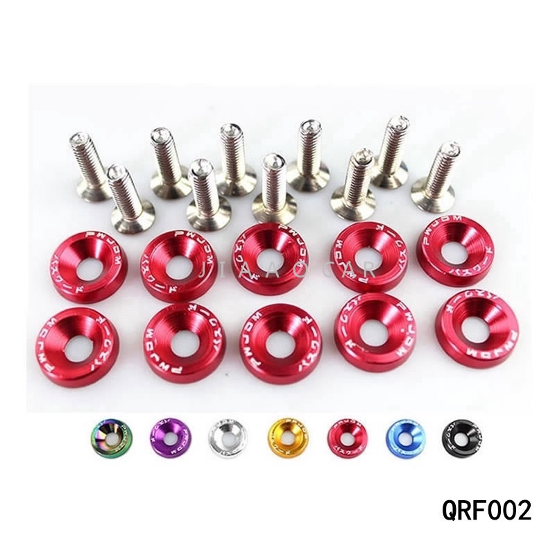 PASSWARD JDM Style Aluminum Fender Washers (10 PCS A Pack) And bolt For ...