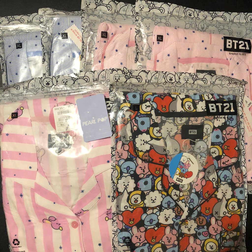 [ON HAND] BT21 Official Hunt Pajamas (check variation) | Shopee Philippines