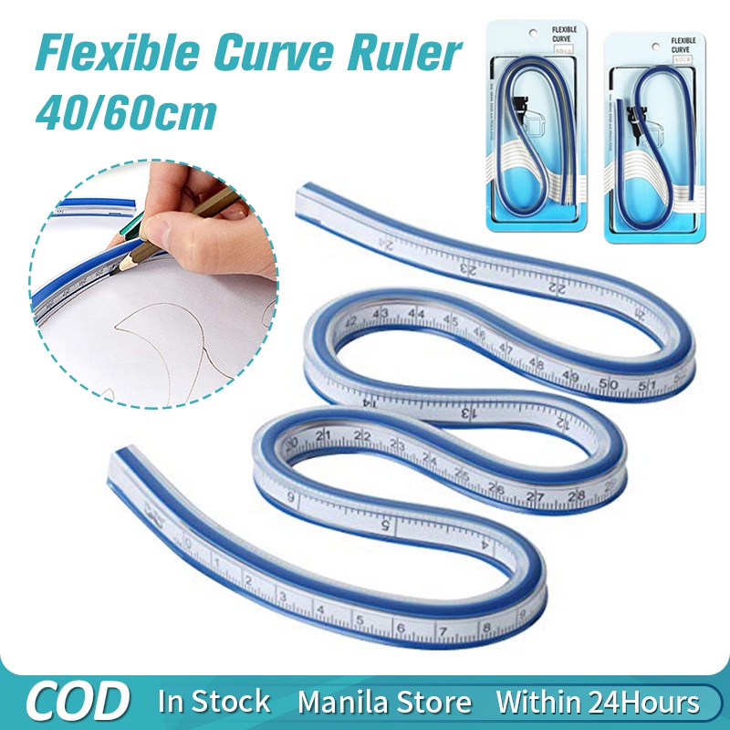 40/60cm Flexible Curve Ruler Snake Ruler Curve Rulers for Drawing and ...