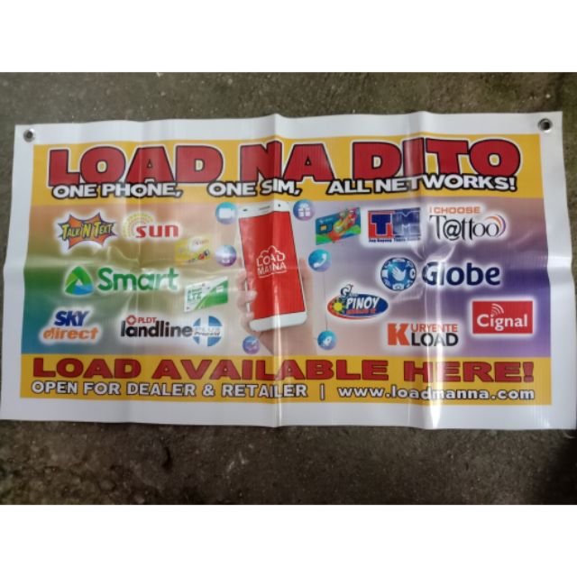 Loadmanna Load na dito Tarpaulin | Shopee Philippines