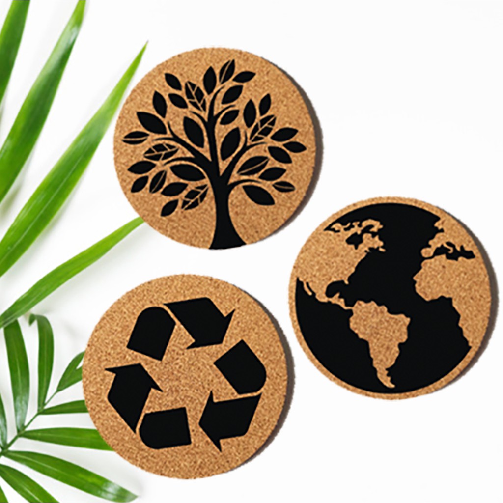 Earth Eco Friendly Cork Coaster Handmade | Shopee Philippines