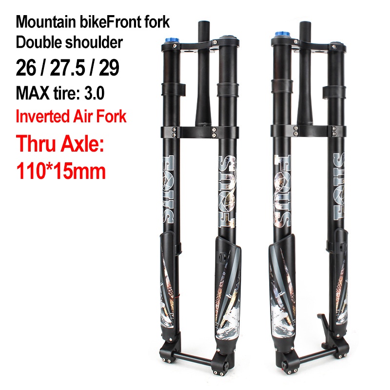 Maxxlite mountain bike front fork double shoulder air pressure inverted ...
