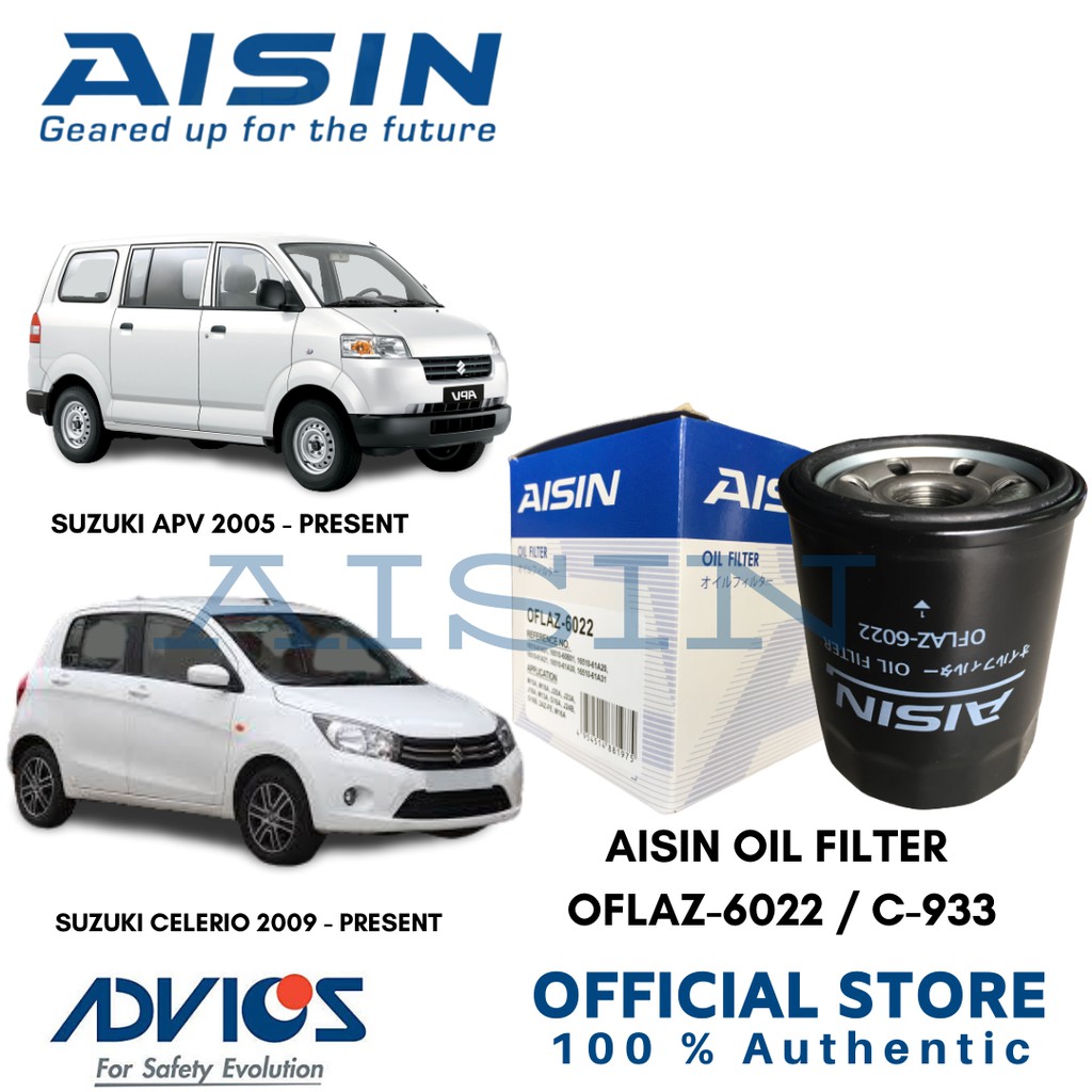 AISIN Oil Filter for Suzuki APV 2005-PRESENT & Suzuki CELERIO 2009 ...
