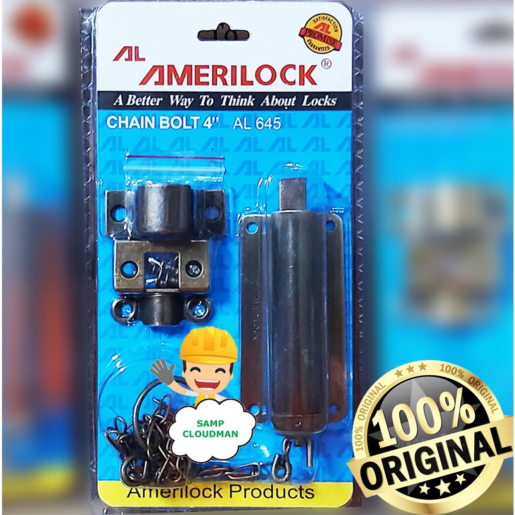 Amerilock Stainless Chain Bolt 4 inches AL 645 Door Pull Chain Bolts ...