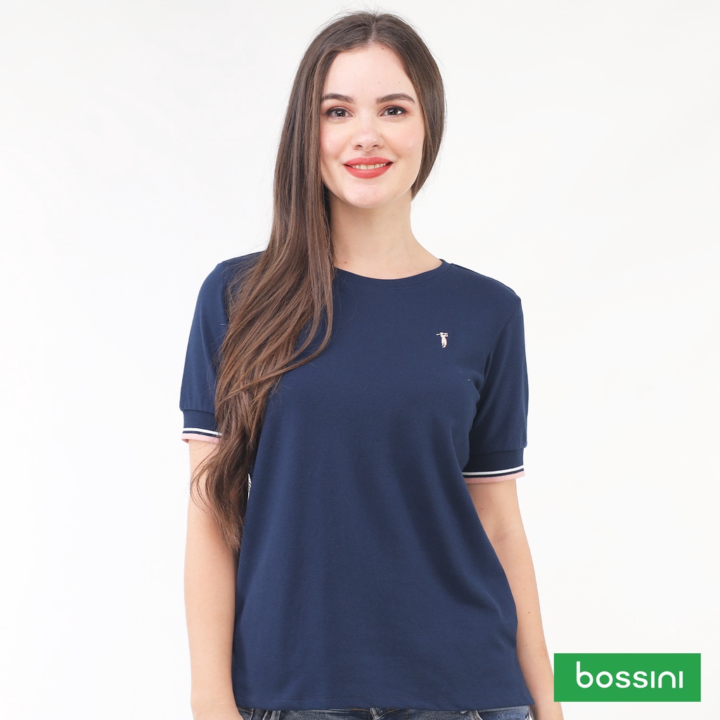 Bossini Ladies Plain Knitted Short Sleeves Blouse OGT02-0048 | Shopee ...