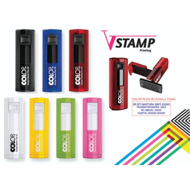 Colop Pocket Plus 20/30 Self Inking Stamp With Customise(With ink ...