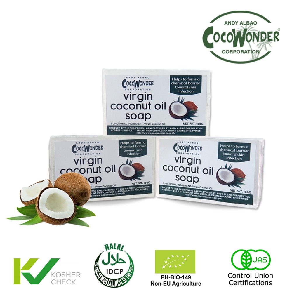 CocoWonder - VIRGIN COCONUT OIL SOAP, Made with High Percentage Organic ...