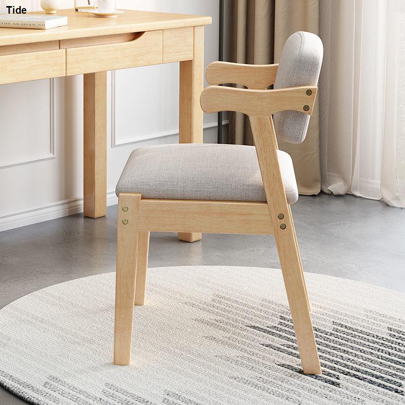 Nordic solid wood dining table and chairs modern minimalist desk chair ...