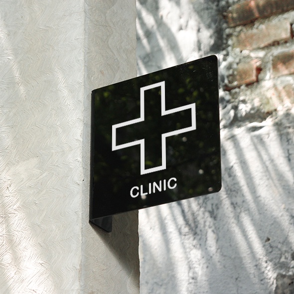Acrylic Pop Up Sign Square Signage 15 x 15 cm - Clinic | Shopee Philippines