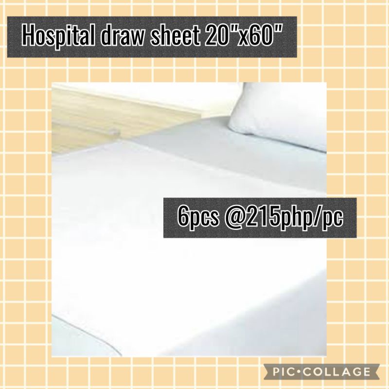 draw sheet for hospital/Spa bed 6pcs 20x60"||215php/pc | Shopee Philippines