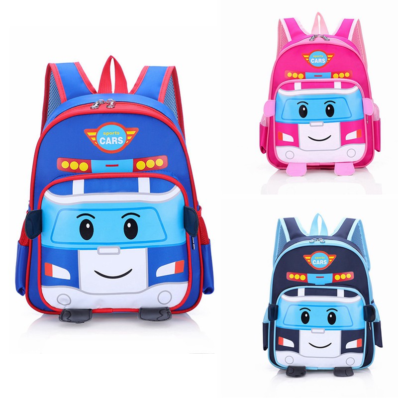 Cartoon Robocar Poli Design Kids Boys Girls Children School Bag High ...