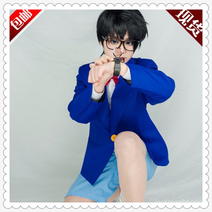 cosplay Conan Clothes Blue Uniform AnimeCOSPLAYCostume Anime ...