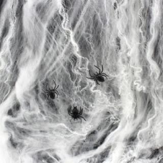 White Spiders Web Halloween Party Decorations With 2 Stretchable 30g ...