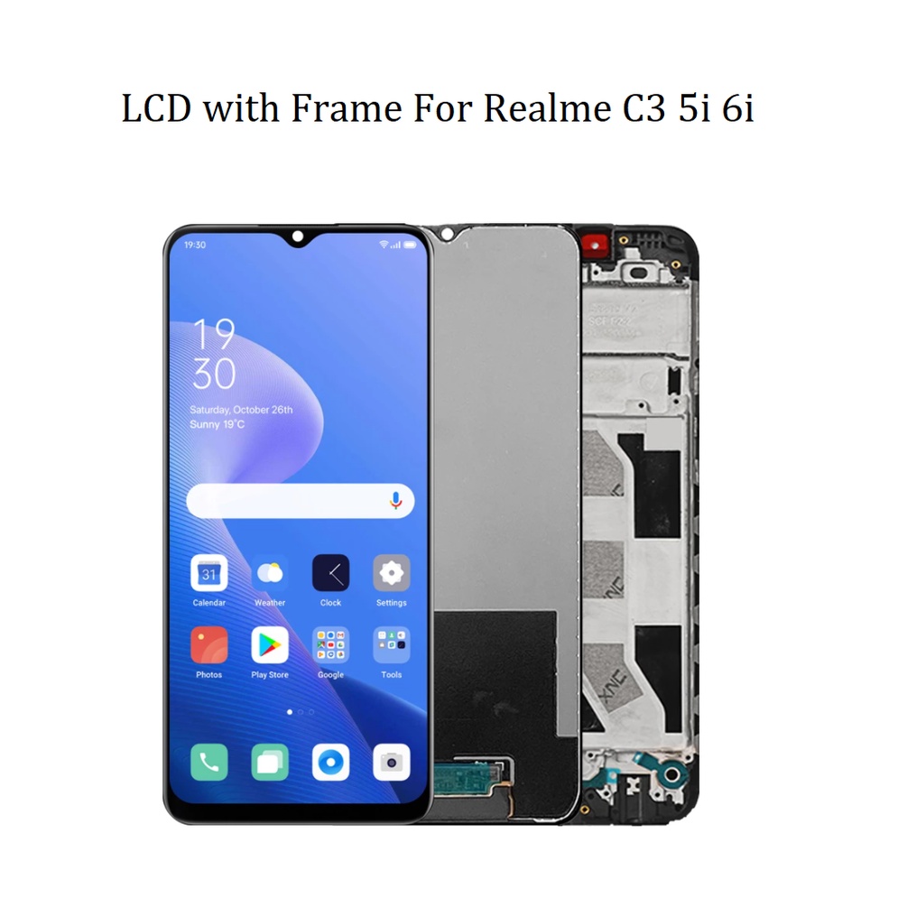 LCD with Frame For Realme 5i 6i Realme C3 LCD Display with Touch Screen ...