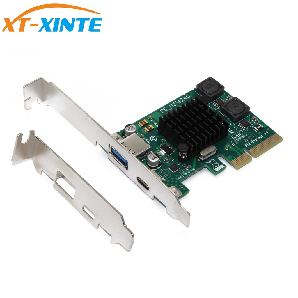 Add on Cards PCI-E to USB3.1 Type-c Dual-port Expansion Card Desktop PC ...