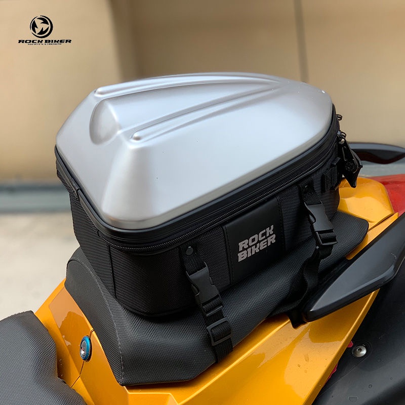 Motorcycle Tail Bag Hard Shell Rear Seat Backpack Carbon Fiber Heavy ...