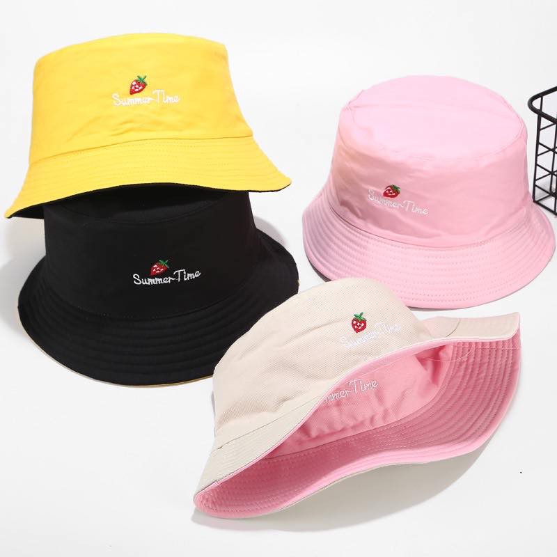Double Sided Fashion Hip Hop Summer time Bucket Hat Reversible ...