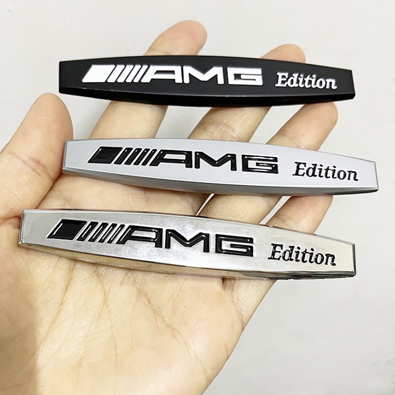 For BENZ AMG Logo Badge 3D Metal Car Sticker Bumper Logo Emblem Rear ...