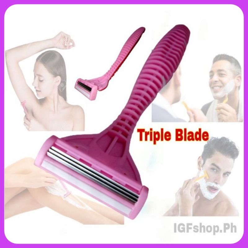 Double Triple Blade Razor shaver per piece | Shopee Philippines