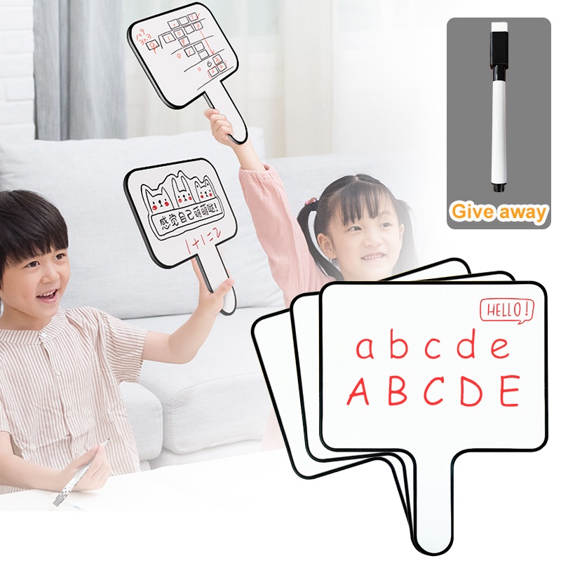 Quick Response White Board Small Handheld Dry Erase Board with Handle ...