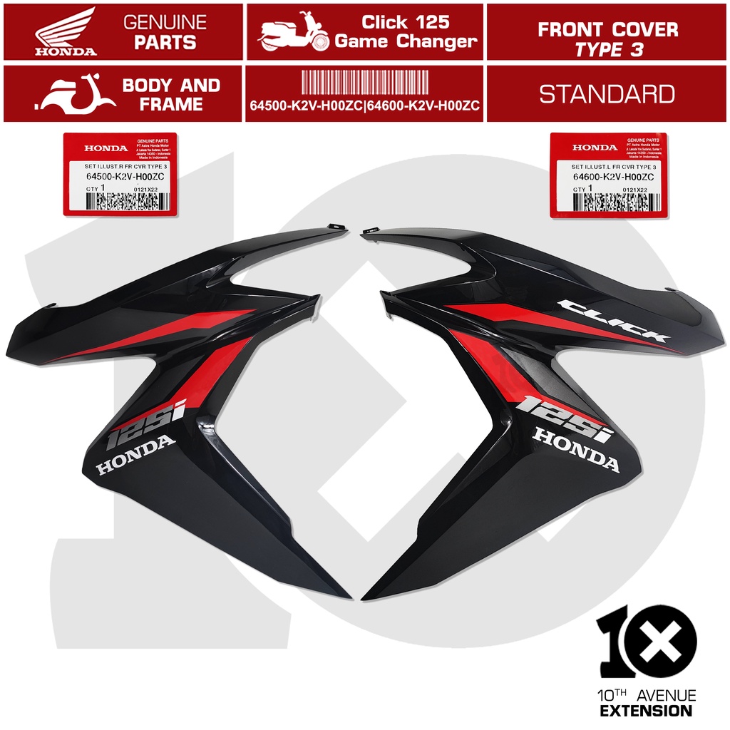 10thX HONDA Genuine Set Illust Front Cover Part No. 64500(64600)-K60 ...