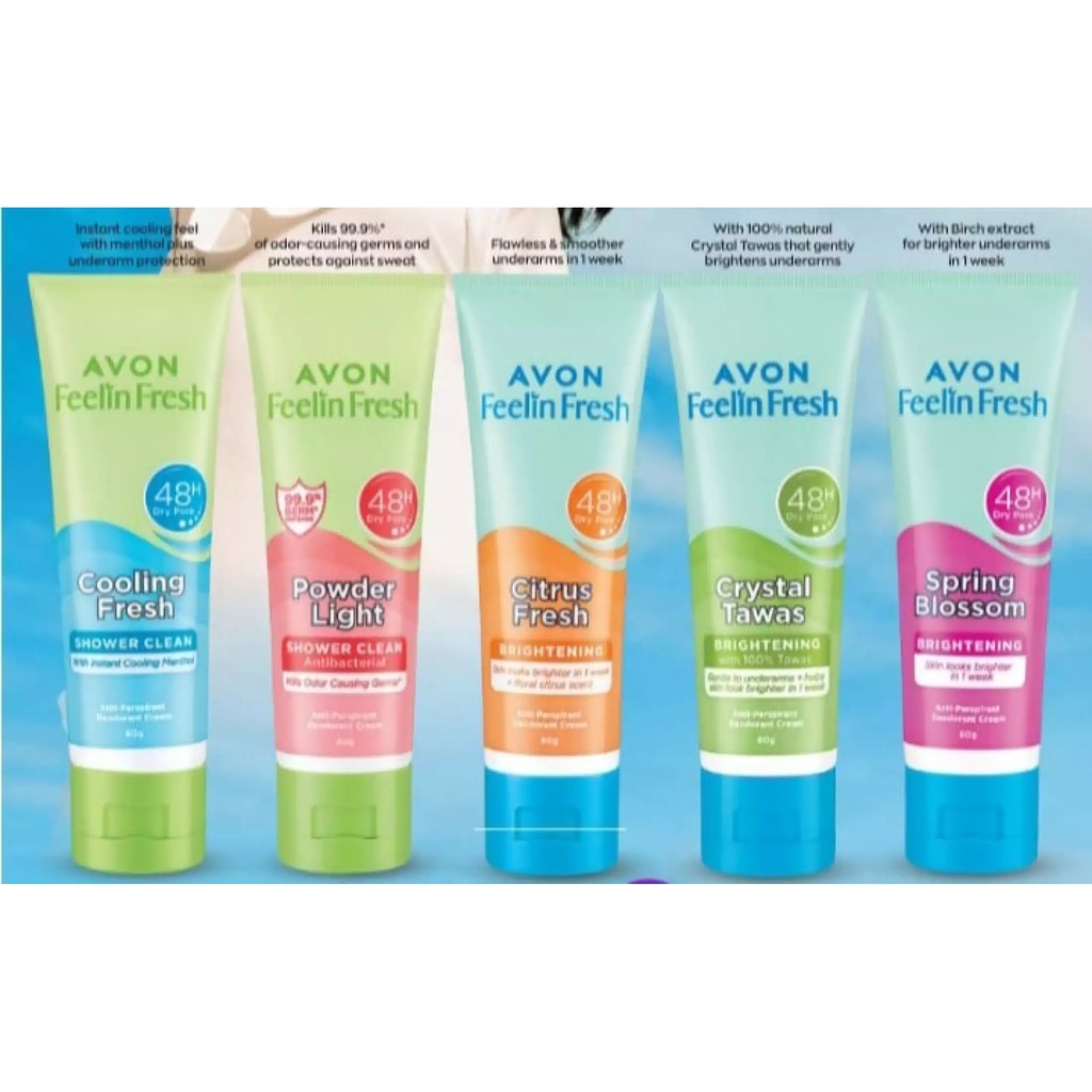 AVON Feelin Fresh Quelch Deodorant Cream 55g | Shopee Philippines
