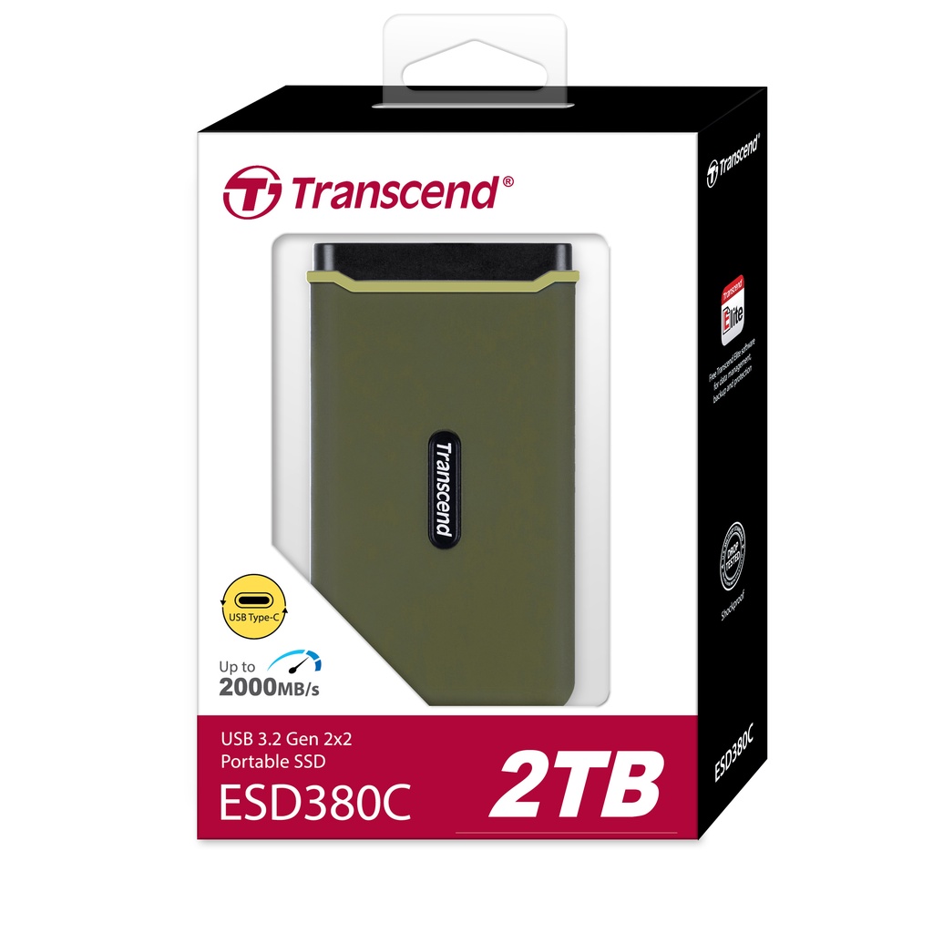 Transcend Portable SSD ESD380C 1TB/2TB/4TB USB 3.2 Gen 2x2 , Type C Up ...