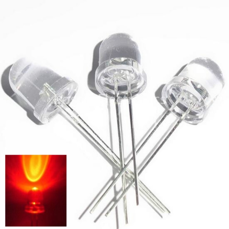 50pcs F10 10mm Red LED Diode Light-emitting Diode | Shopee Philippines
