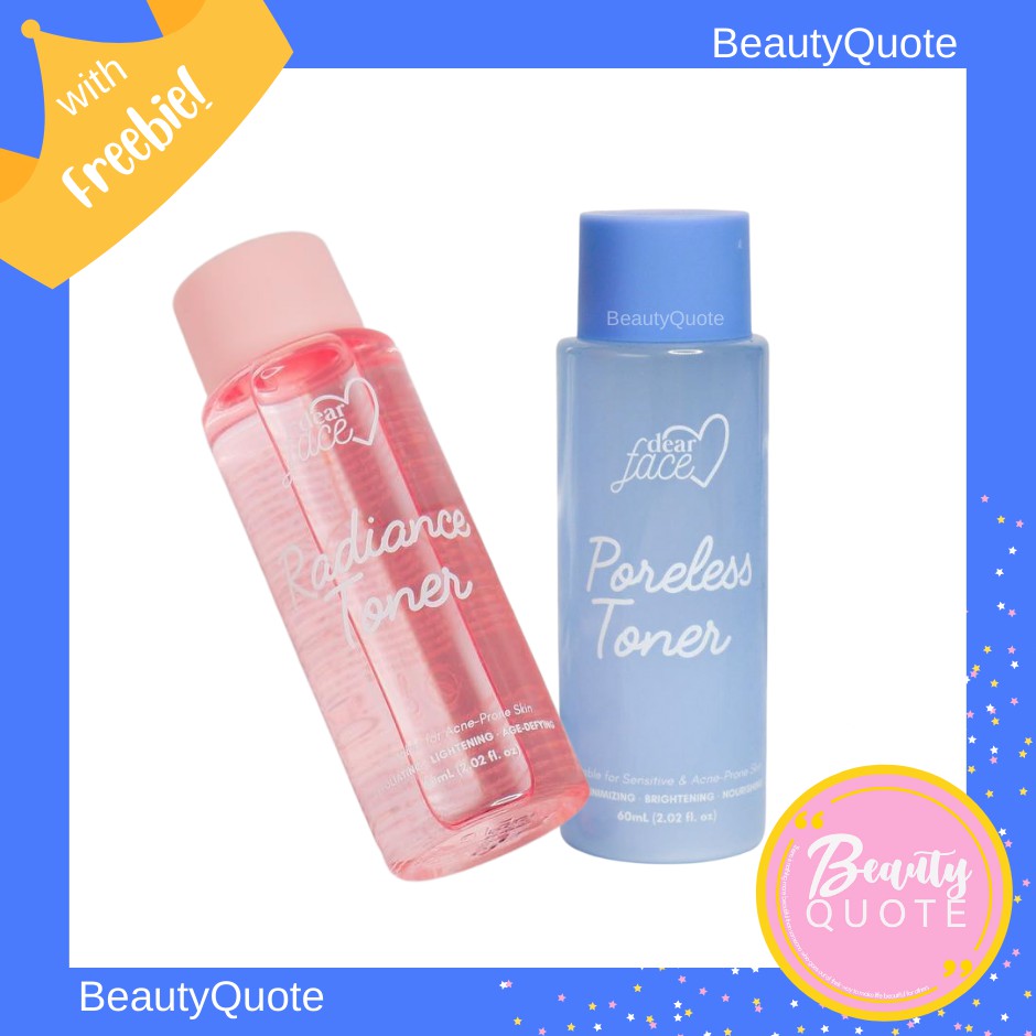 Dear Face Poreless/Radiance Toner 60ml | Shopee Philippines