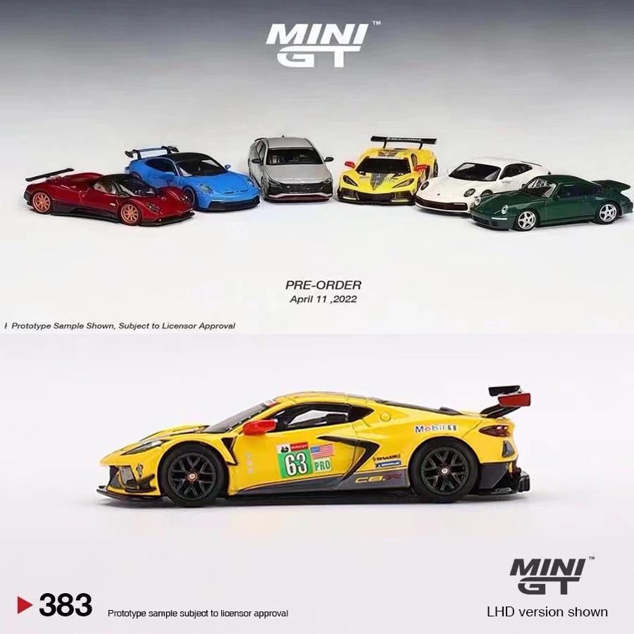 MINI GT 1:64 Model Car Chevrolet Corvette C8.R #63 Alloy Die-Cast ...
