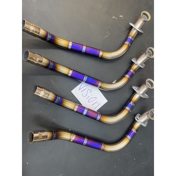 Titanium muffler mounted on honda vario click sh mode vision beat mio ...