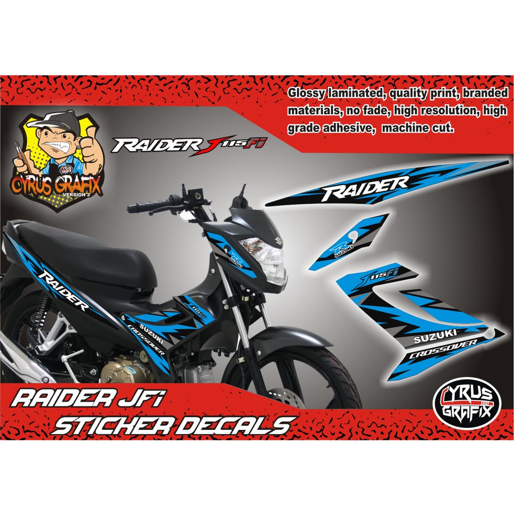 Raider j fi sticker decals | Shopee Philippines