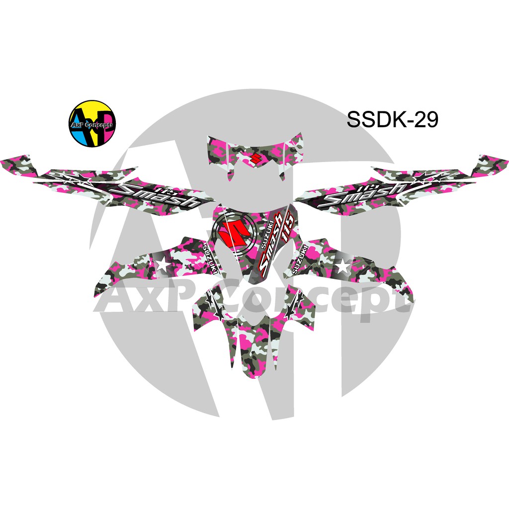 Suzuki Smash 115 Full Decals SSDK-29 (Laminated) | Shopee Philippines