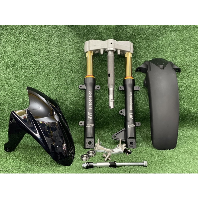 JVT Motorcycle Front Shock Assembly with T Post (Gold with Preload ...