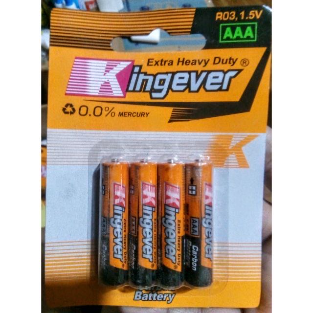 KINGEVER BATTERY Carbon Battery AAA ORIGINAL (4pcs each) | Shopee ...