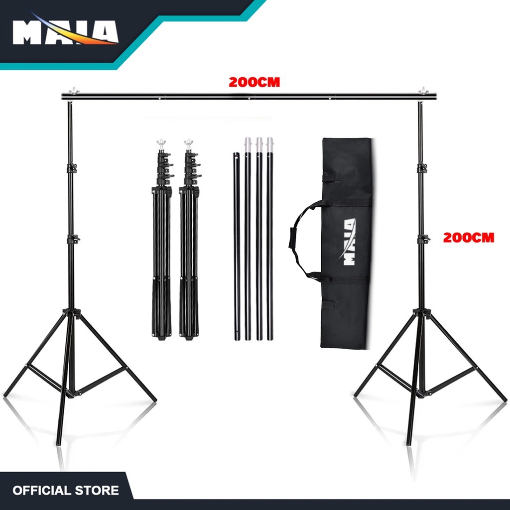 MAIA 200CM x 200CM Adjustable Photography Studio Background Backdrop ...