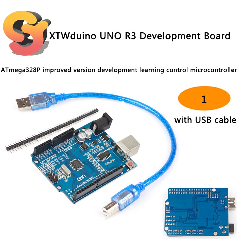 [Ready Stock Supply] XTWduino UNO R3 Development Board Microcontroller With USB Cable ATmega328P ...