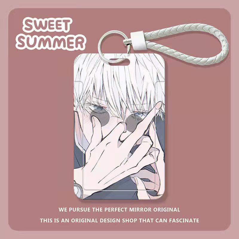 【09】Anime Jujutsu Kaisen Card Holder Gojo Satoru subway bus card ...