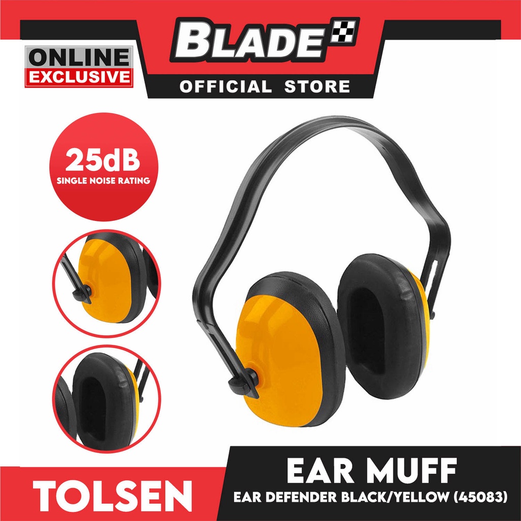 Tolsen Ear Muff Ear Defender (Black and Yellow) 45083 | Shopee Philippines