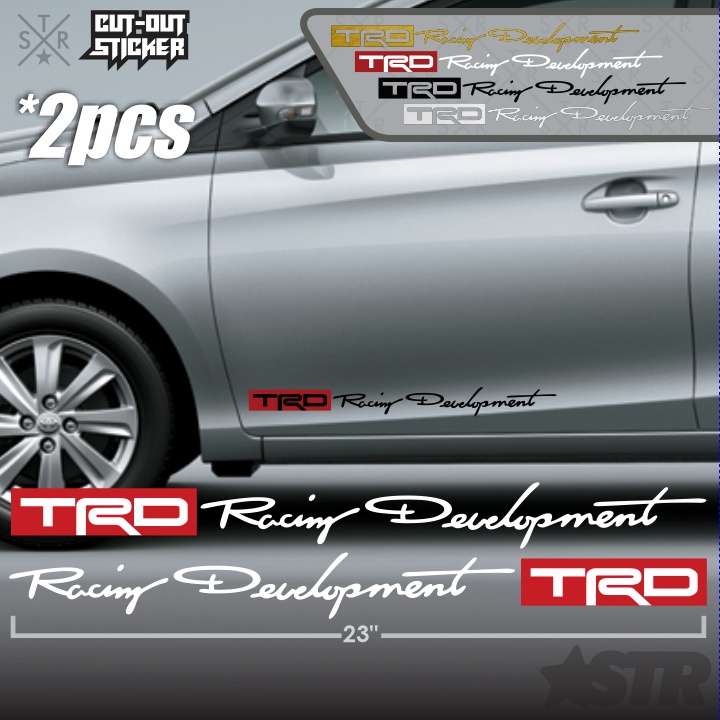 TRD Racing Development CAR STICKER 2PCS 23inches | Shopee Philippines