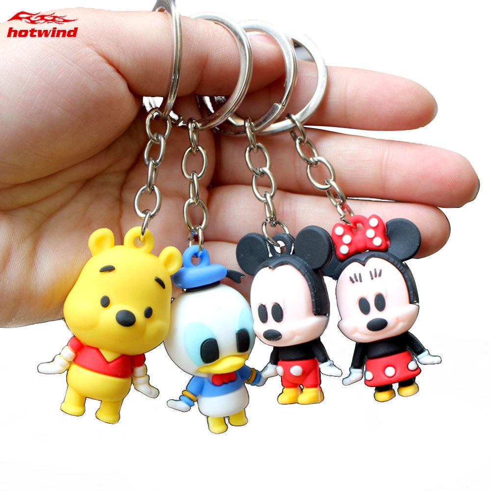 HW Cute Cartoon PVC Keychains Kids Adults Lovely Backpack Pendant Key ...