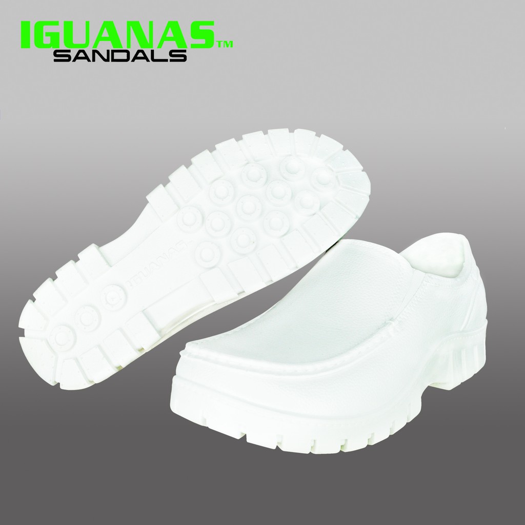 Iguanas Sandals Moonwalker White Waterproof Nursing Shoes Unisex ...