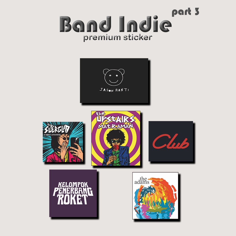 Sticker Pack Band Indie Indonesia Waterproof (Jason Ranti, The ...