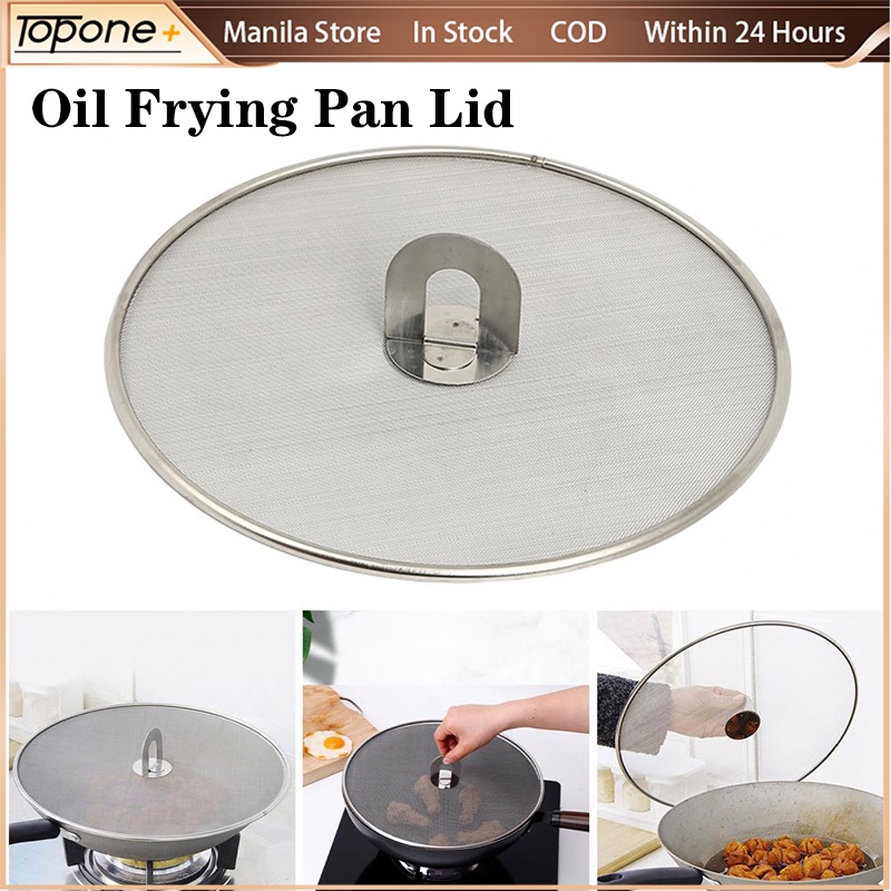 Stainless Steel Oil Splatter Screen Mesh Lid Cover Oil Splash Guard Pot ...
