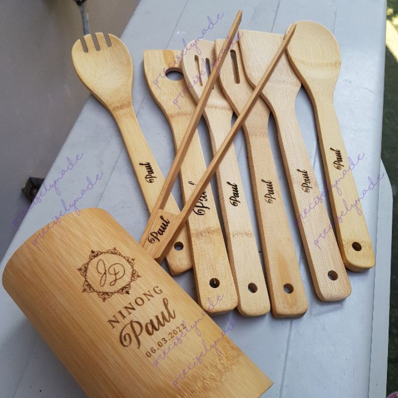 Personalized Engraved Kitchen Utensil Set Kitchenware | Shopee Philippines