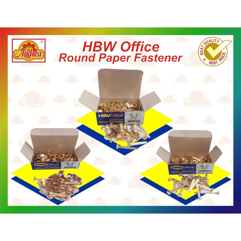 HBW Office Round Paper Fastener | ANDREA | Shopee Philippines
