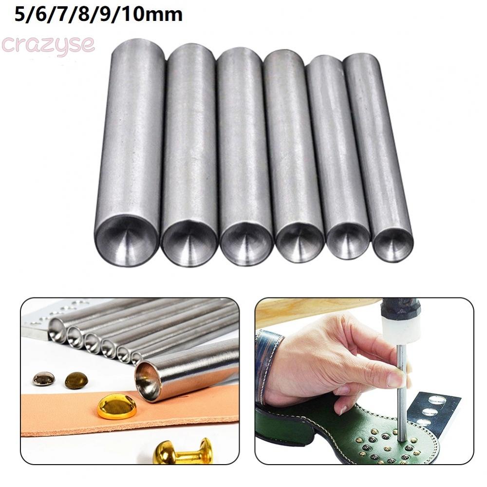 Mushroom Domed Snap Rivet Setting Tool Steel for Spike Studs Punch Hand ...